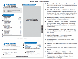 Know Your Bill - Pioneer Communications
